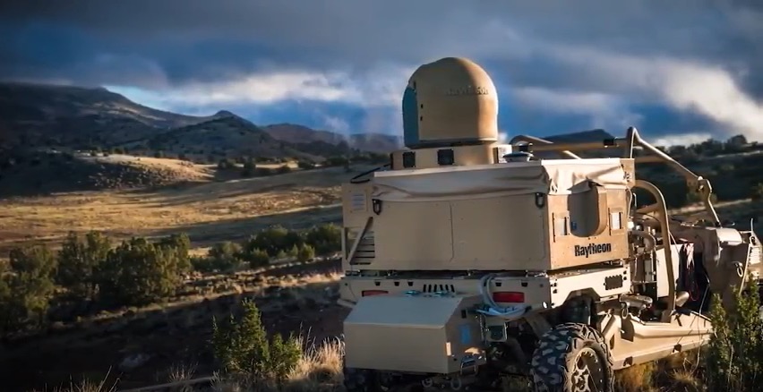 Raytheon's CUAS laser dune buggy takes on a drone - Defence Online
